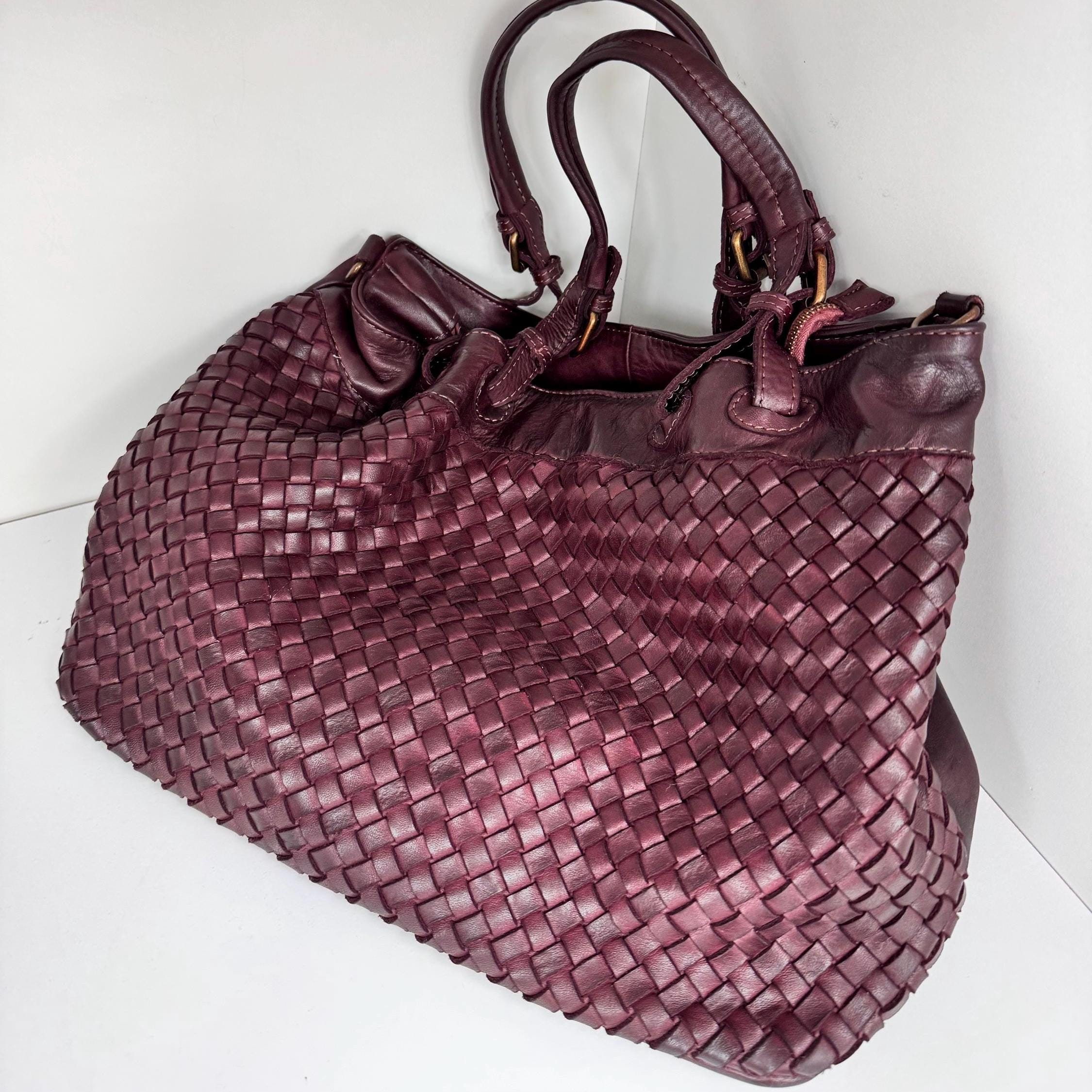 Braided Handbag, Buttery Soft Leather, Crossbody Bag, Hobo Bag ...