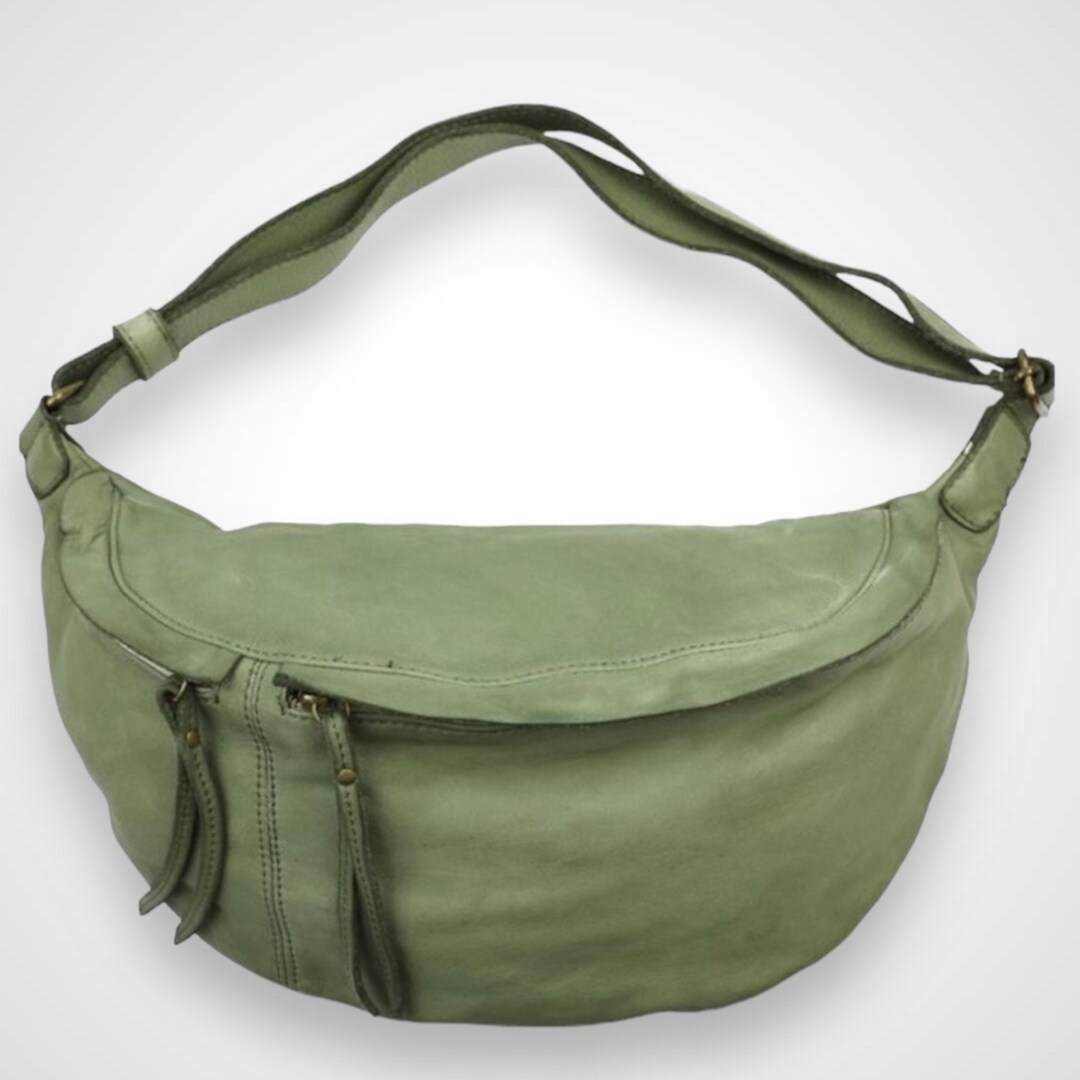 XXL Crossbody Bag, Premium Washed Leather, Shoulder Bag for Women ...