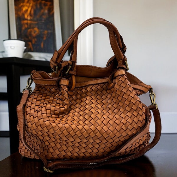 Braided Hobo Handbag - Etsy