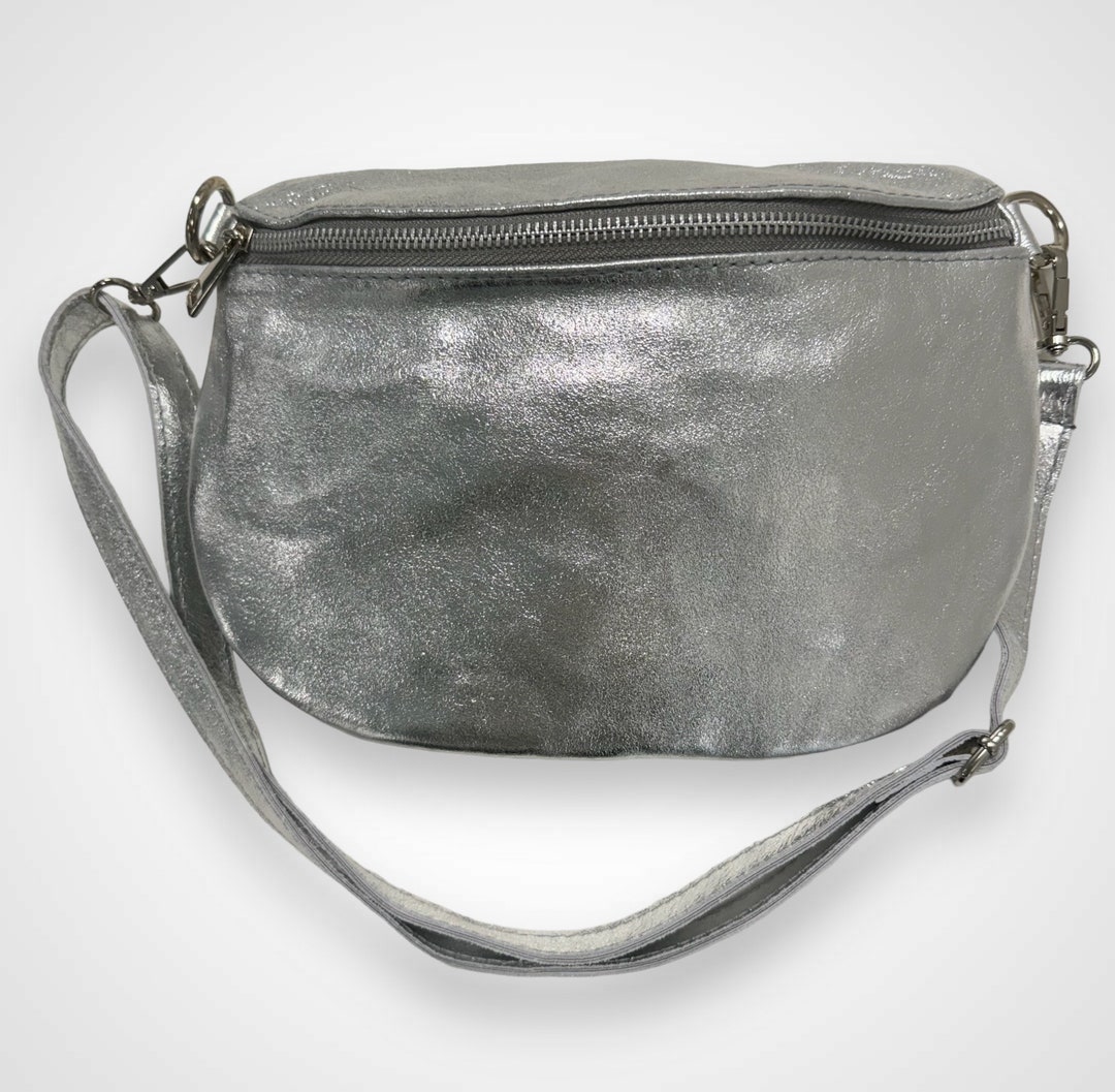 Leather Crossbody Bag, Crossbag Silver, Leather Bag Women, Women's ...