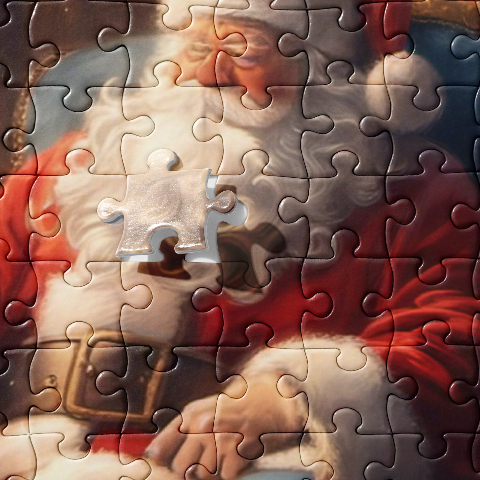 Santa Sleeping Puzzle 520 Pieces Cozy Christmas Relaxation - Etsy