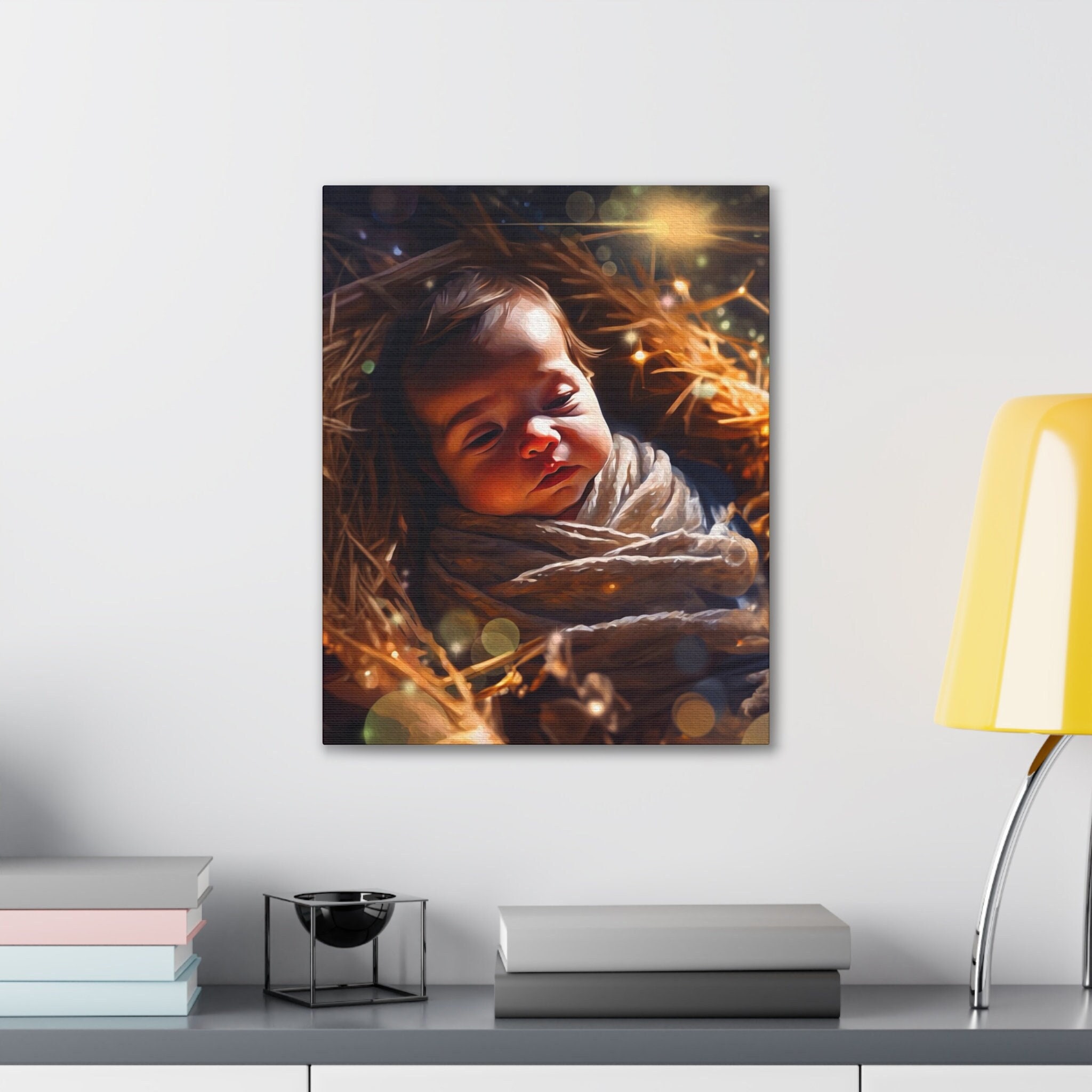 Baby Jesus Christmas Canvas Nativity Art Holiday Decor 16x20 Canvas - Etsy