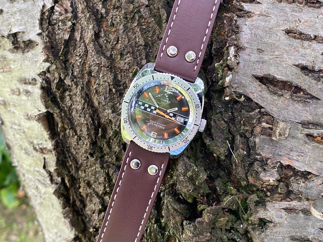 Mens Vintage Timex Grand Prix Divers Watch Dated 1975. - Etsy