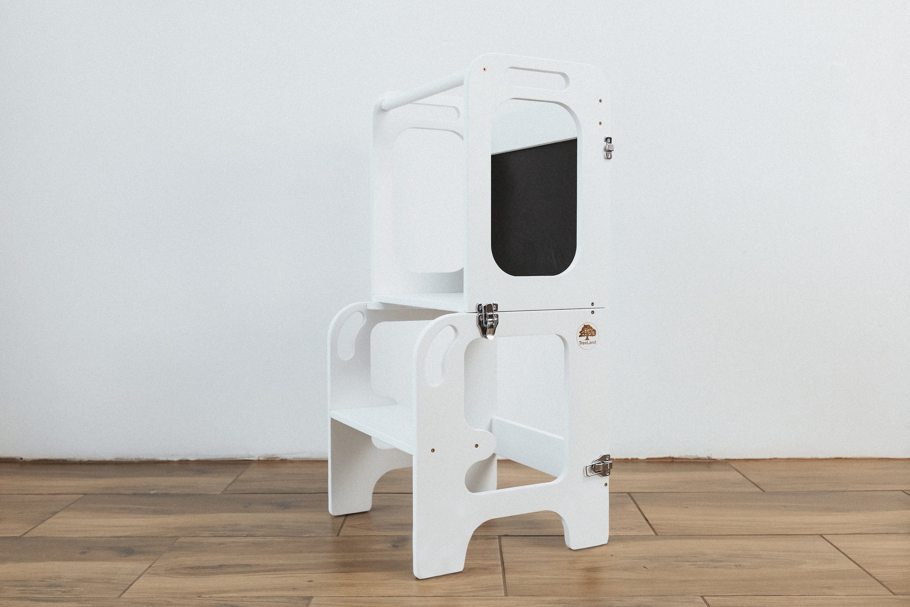 Montessori Helper Tower Table & Chair All-in-one, Tower With Chalkboard ...