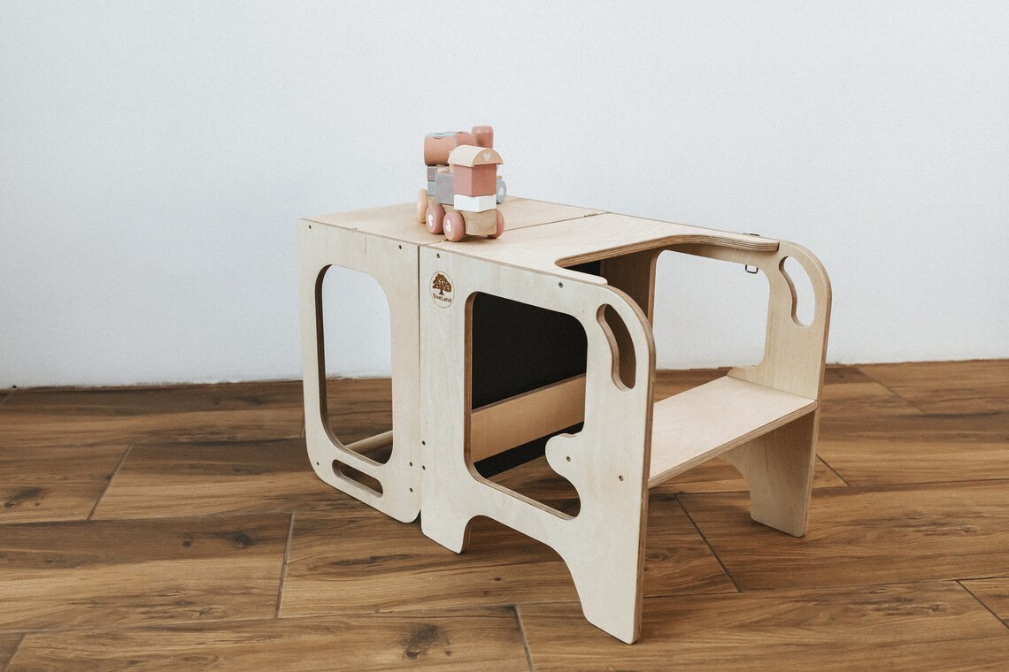 Montessori Kitchen Tower Table Convertible Kitchen Helper - Etsy