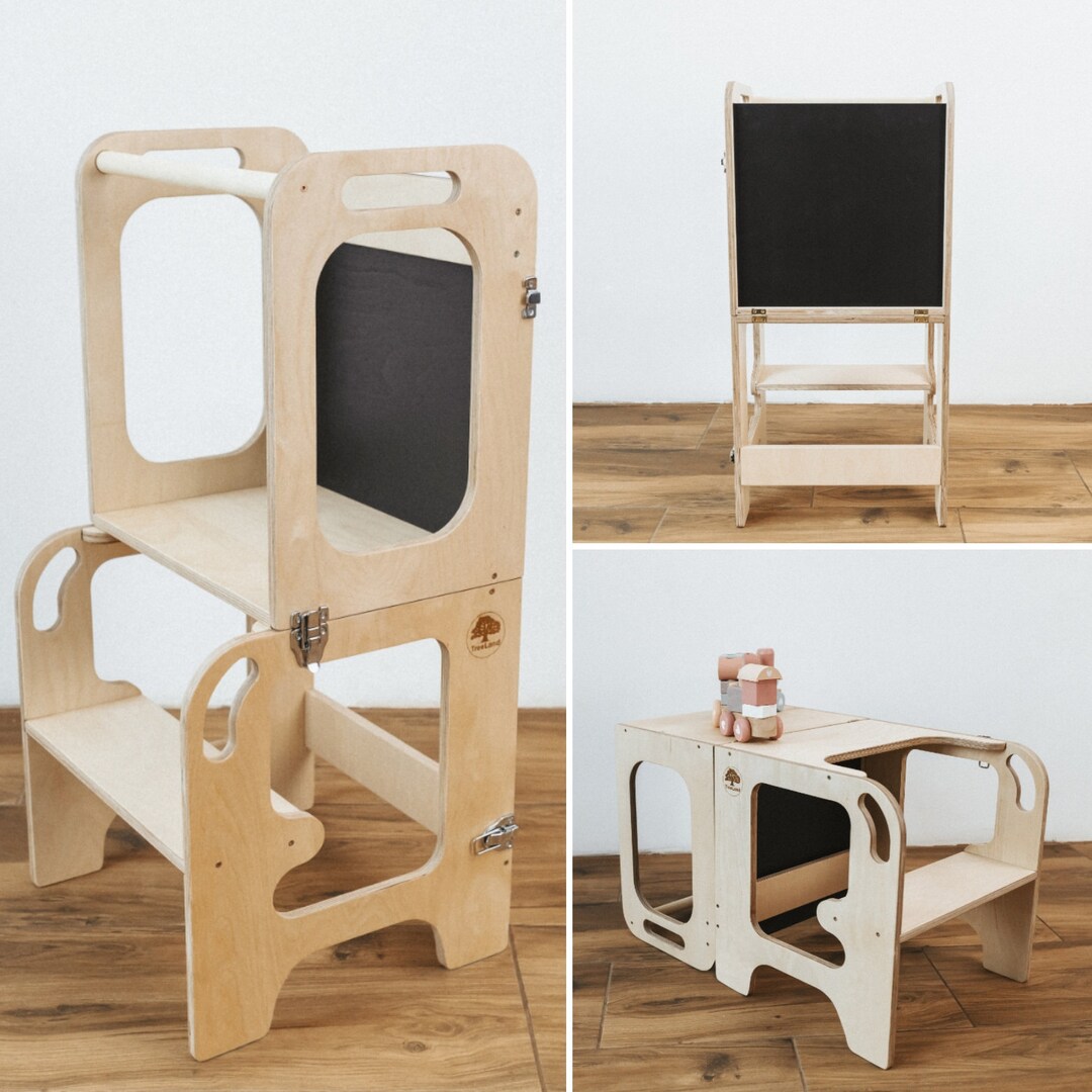 Montessori Kitchen Tower Table Convertible Kitchen Helper - Etsy