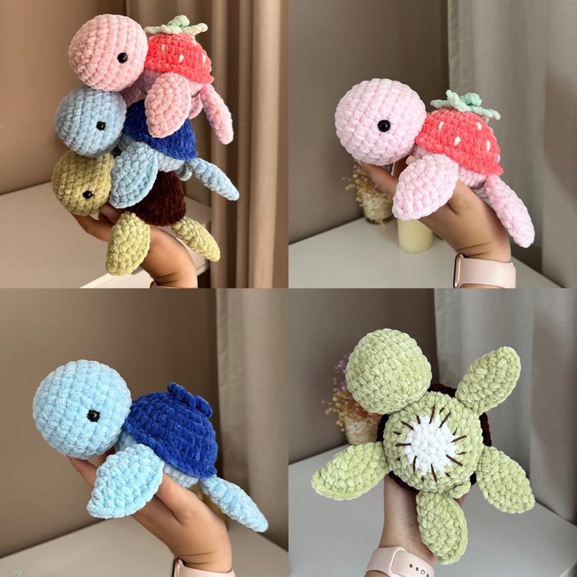 Fruity Turtles 3-in-1 Crochet Pattern PDF File | Turtle Pattern ...