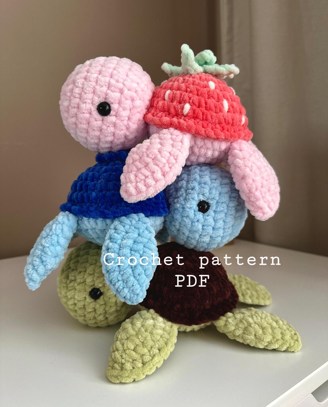 Fruity Turtles 3-in-1 Crochet Pattern PDF File | Turtle Pattern ...