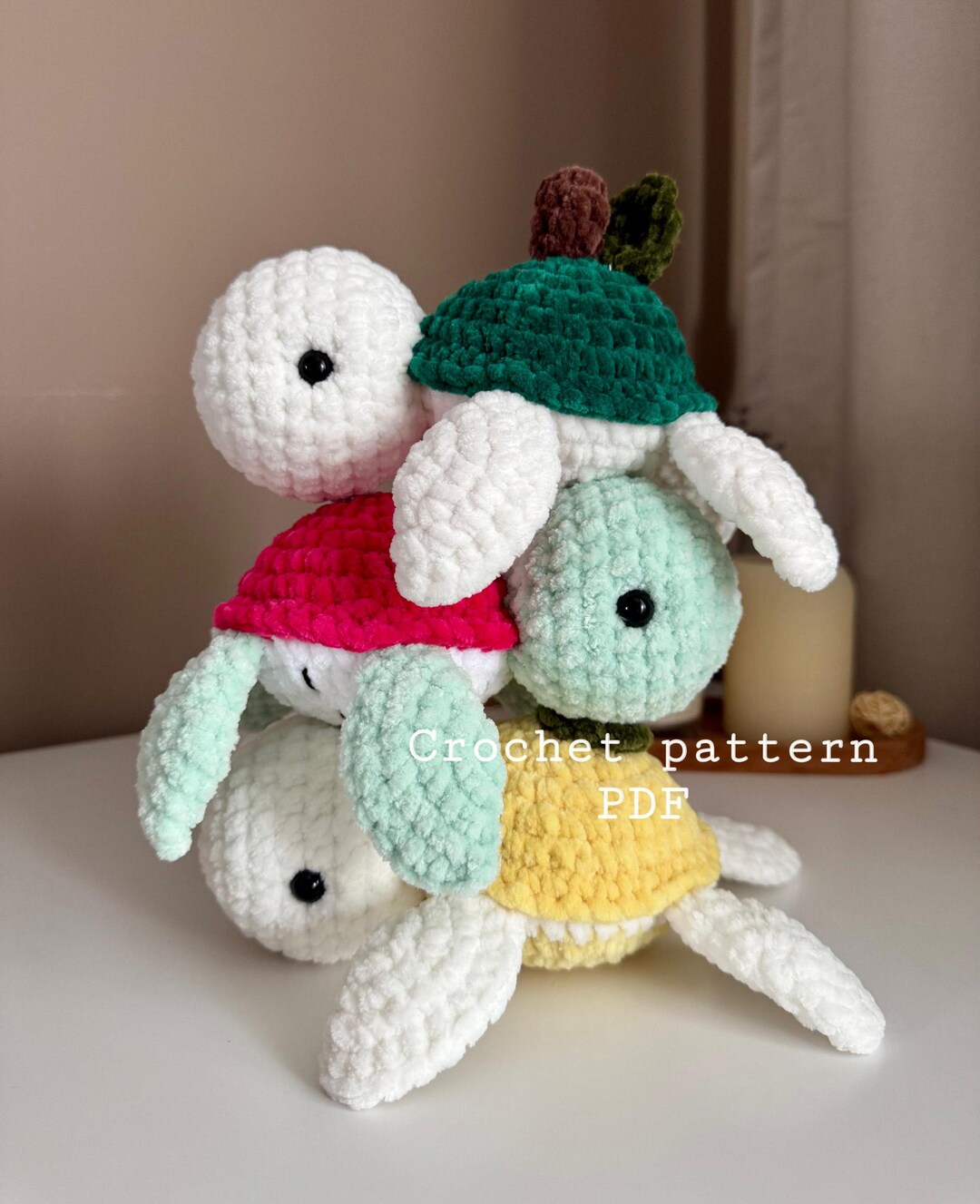 Fruit Turtles 2 3-in-1 Crochet Pattern PDF File | Turtle Pattern ...
