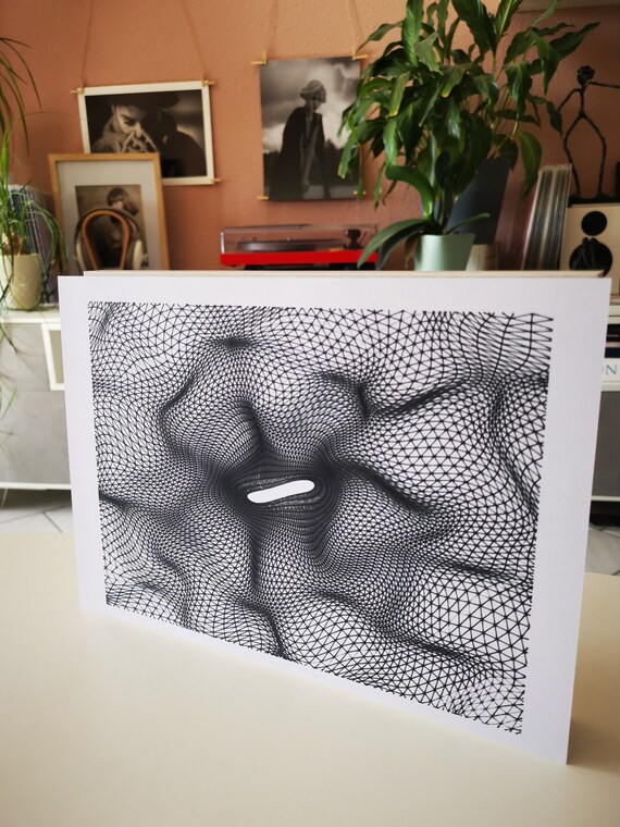 Generative Plotter ART Unikat Black Shapes with 3 Graffiti Spray Penplotter Art Handmade no ...