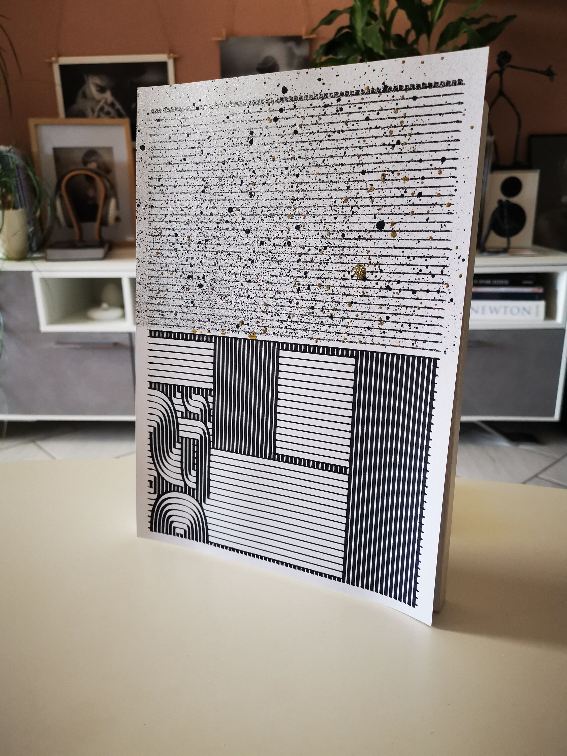 Generative Plotter ART Unikat Black Shapes with 3 Graffiti Spray ...