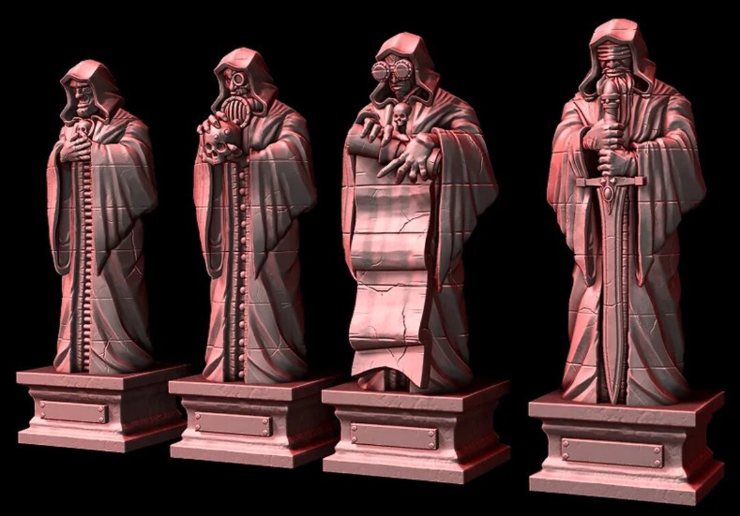 Statues X4 Monsieurblackmaw 32mm Wargame and Dnd Décor - Etsy UK