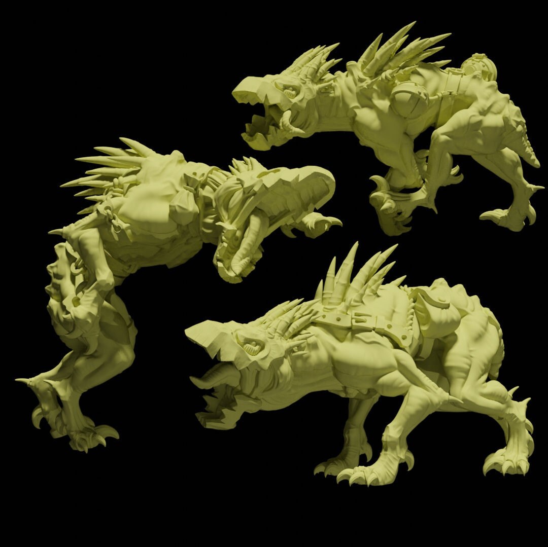 Monster Hounds V2 3 Pieces Frenchforge3d X Monsieurblackmaw - Etsy