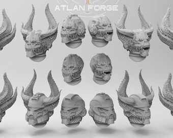 Head gas Mask Orc x10 Skulptork Miniature Bits - Etsy UK