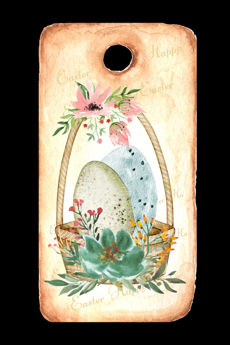 Vintage Easter Gift Tag Set, Printable Easter, Digital Collage Sheet ...