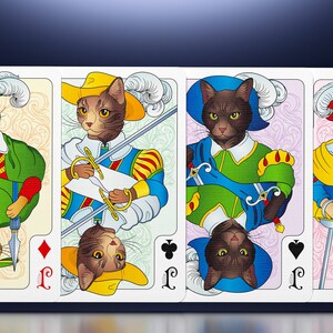 Playing Cards Deck - Cats Century, Poker Cards, Unique Design, 54 Cads ...