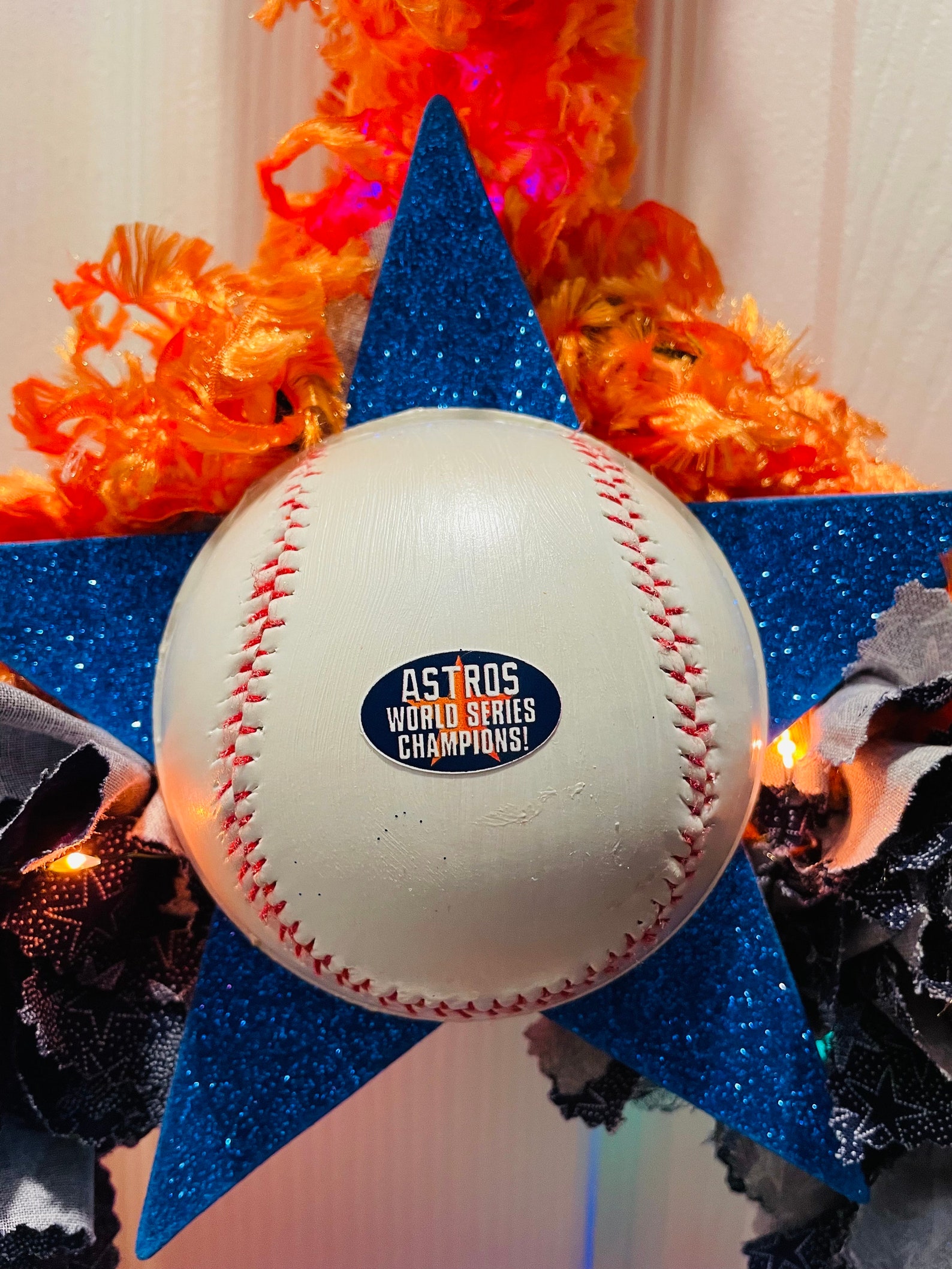 Houston Astros Rag Wreath home Plate - Etsy