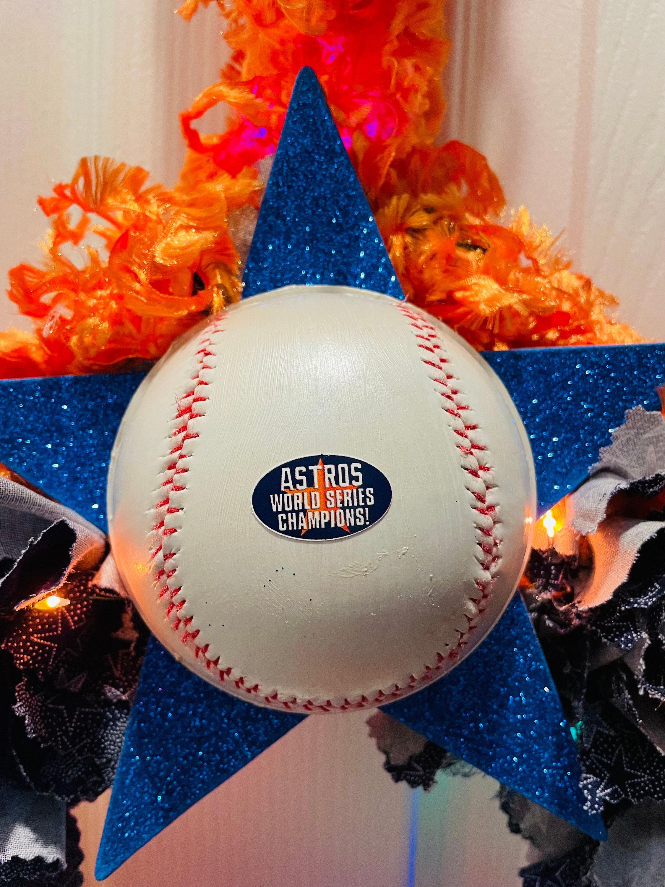 Houston Astros Rag Wreath home Plate - Etsy