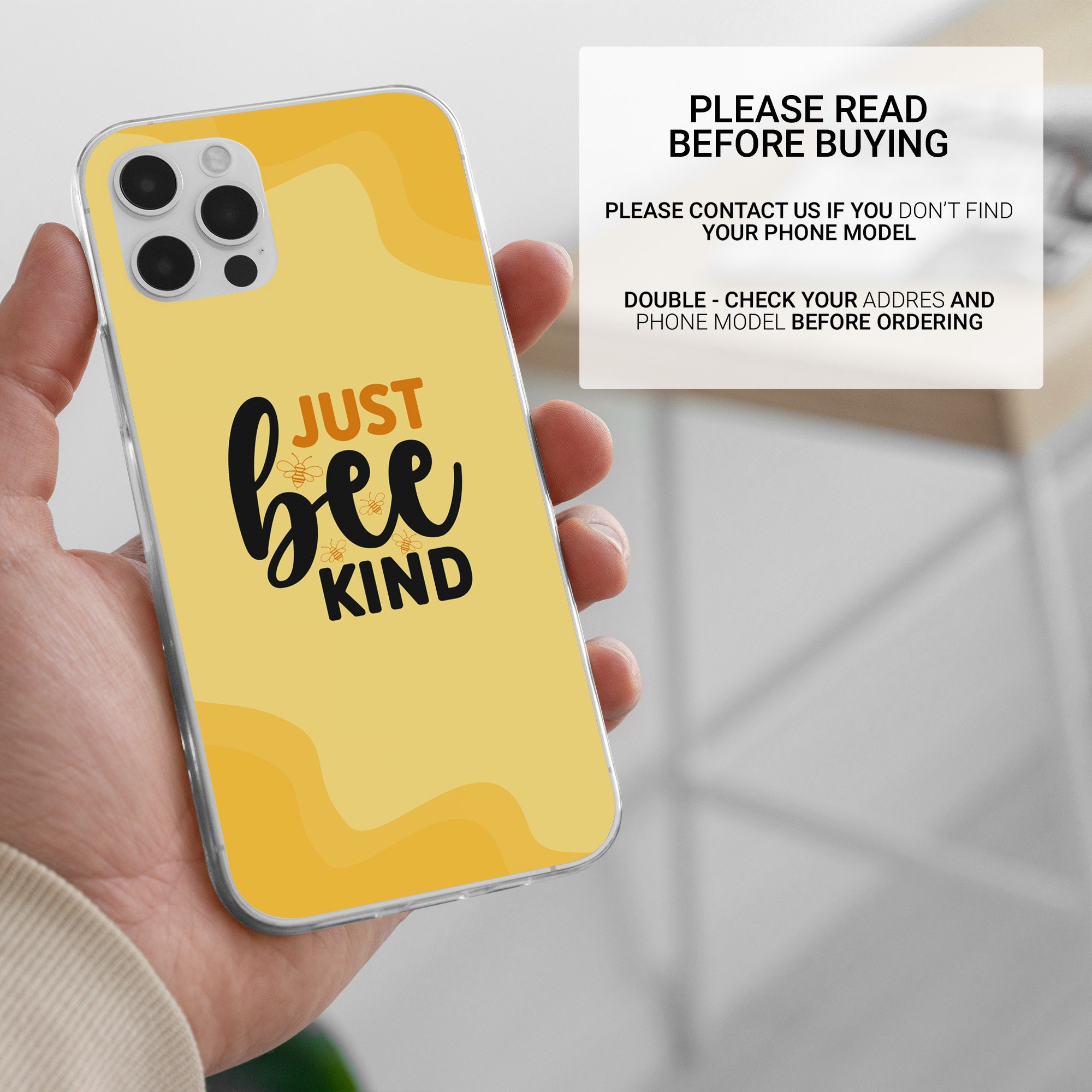 Bee Phone Case Bumble Bee Flower Cover for iPhone 14, 13, 12 Pro, 11 ...