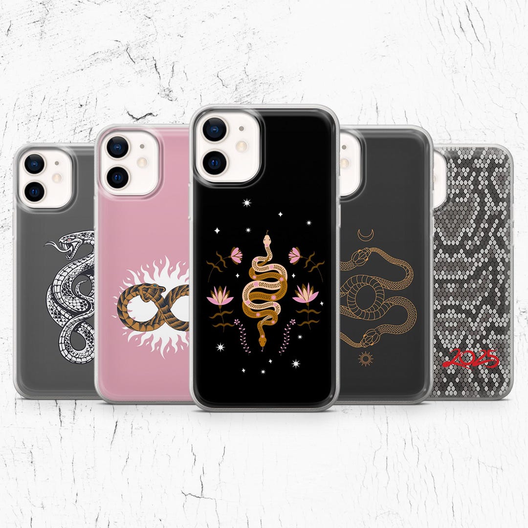 Snake Phone Case Snake Skin Cover for iPhone 16, 15, 14 , 13, 12 Pro ...