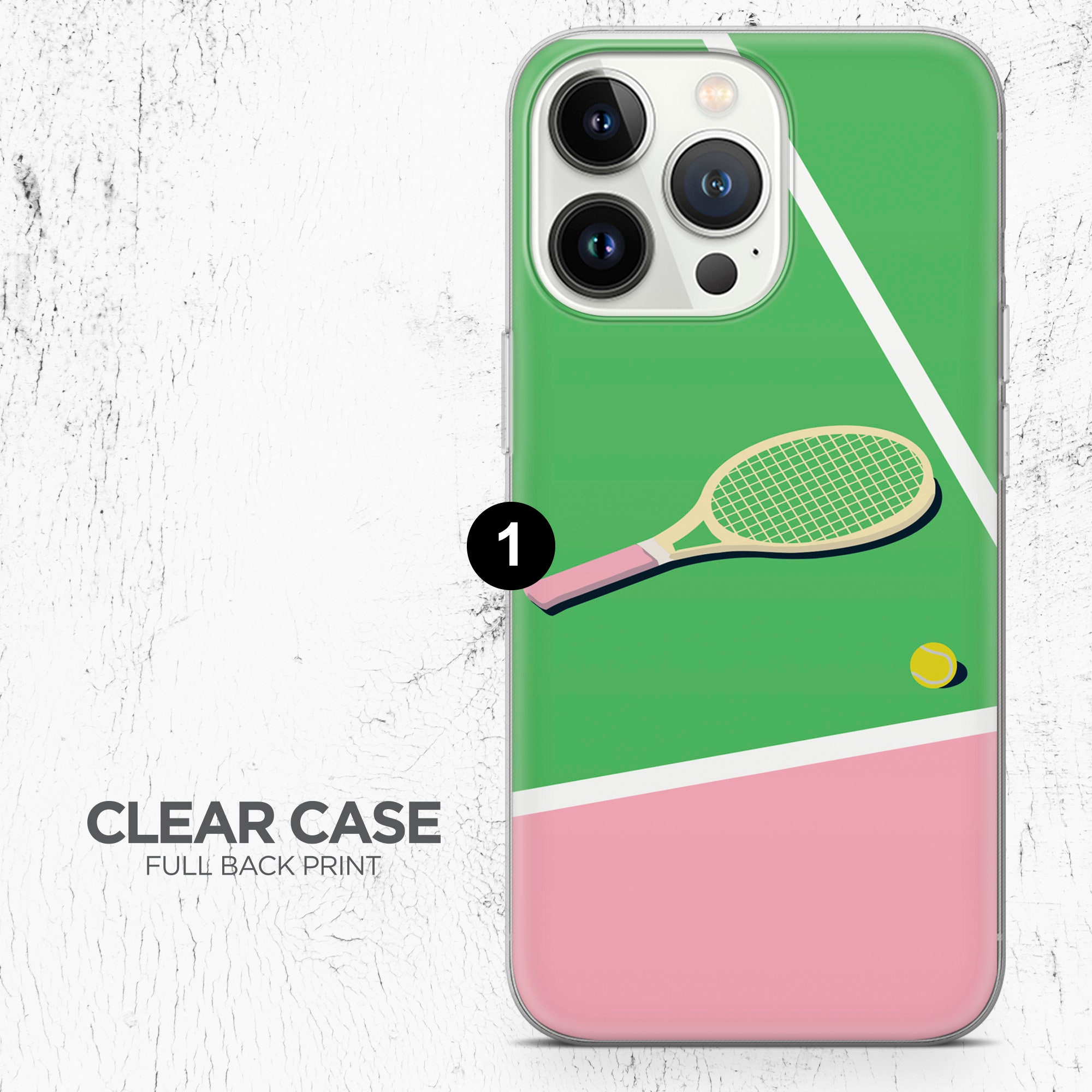 Tennis Phone Case Sport Cover for iPhone 15, 14, 14 Pro, 13, 12 Pro, 11 ...