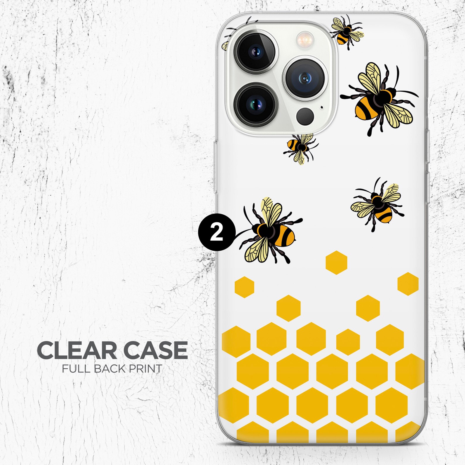 Bee Phone Case Bumble Bee Flower Cover for iPhone 14, 13, 12 Pro, 11 ...