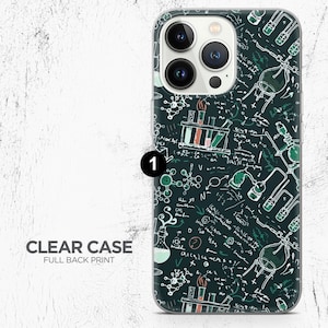 Science Phone Case Chemistry Cover for iPhone 16, 15, 14, 13, 12 Pro ...