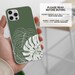 Green Pastel Phone Case Aesthetic Tropical Leave Cover for iPhone 16 ...