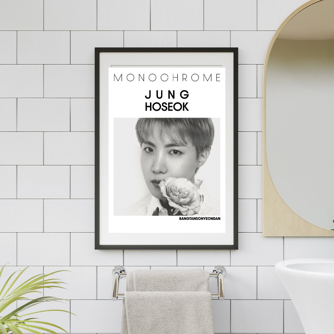 BTS Jung Hoseok Hobi J-HOPE Monochrome Kpop Gifted Wall Art Kpop Merch ...