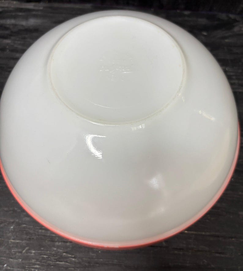 Fire King 9 Inch Pink Colonial Band Mixing Bowl - Etsy
