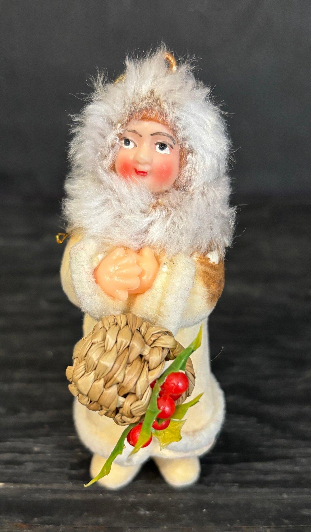 Inuit Woman With Basket Flocked Felt Christmas Ornament - Etsy