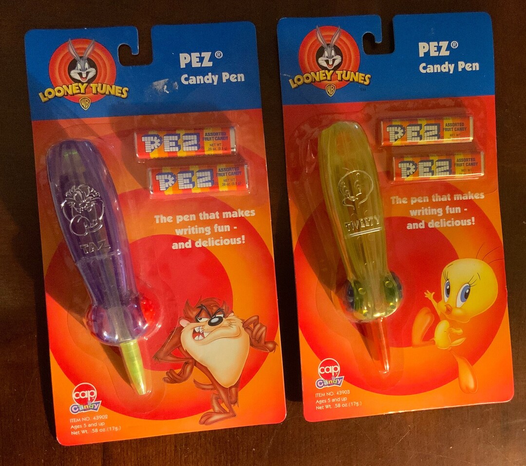 Vintage Looney Tunes Pez Candy Pen Dispensers Lot of 2 Taz Tweety - Etsy