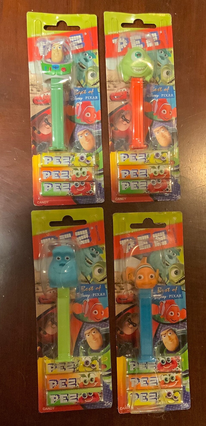 Disney Best of Pixar Pez Dispensers New on Cards - Etsy