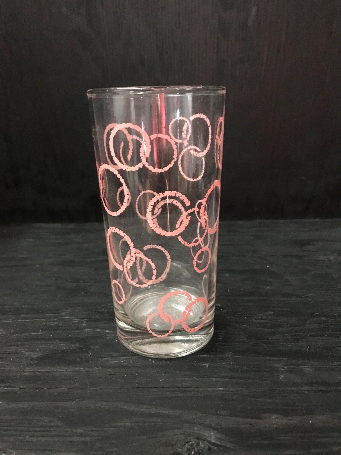 Vintage MCM Circle Pattern Retro Drink Glasses - Etsy