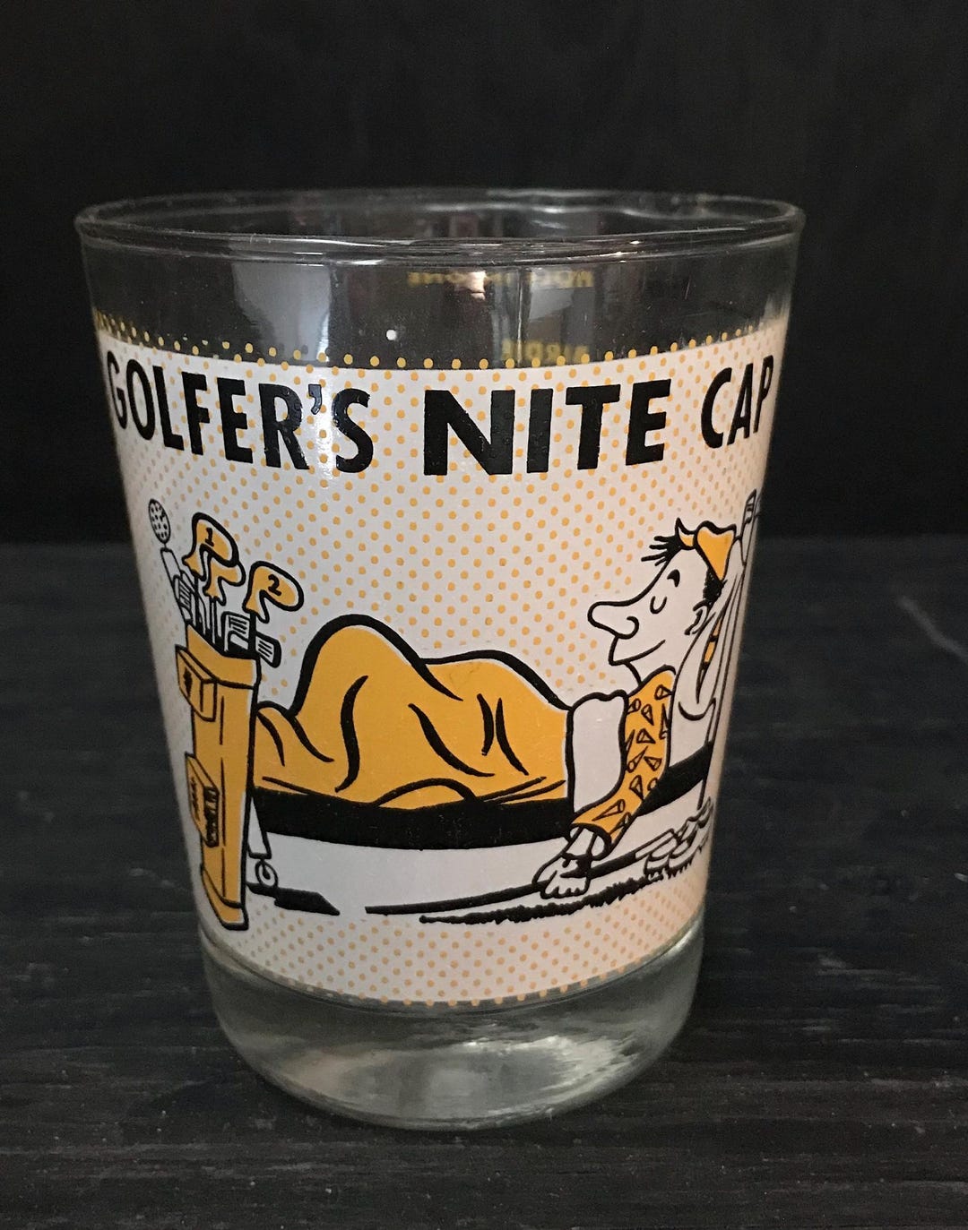 Vintage Golfers Nite Cap Bar Mixing Glass - Etsy