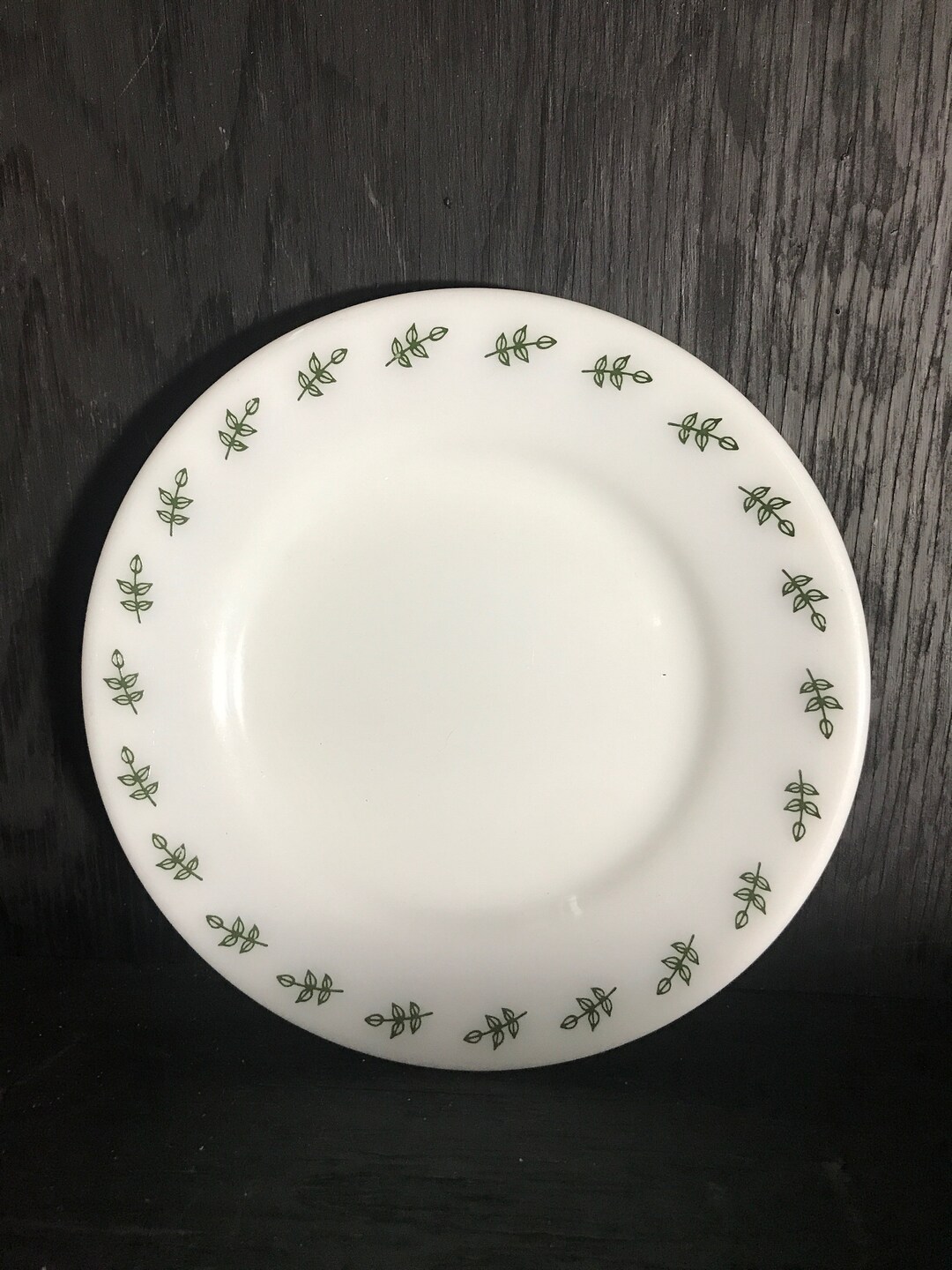 Vintage Corning Pyrex Green Leaf Pattern Bread Plates Set of 4 - Etsy