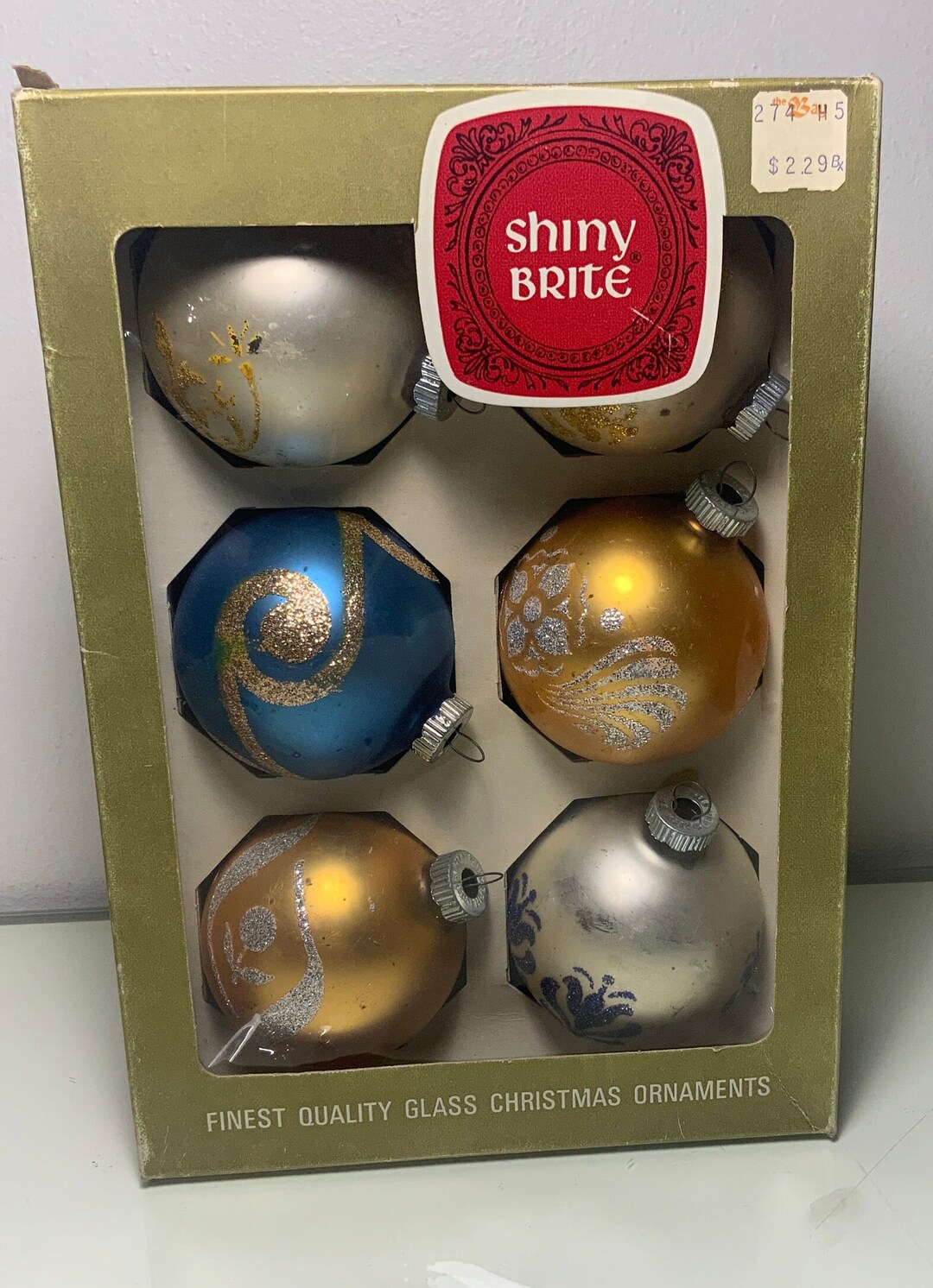 Vintage Shiny Brite Glass Christmas Tree Ornaments - Etsy