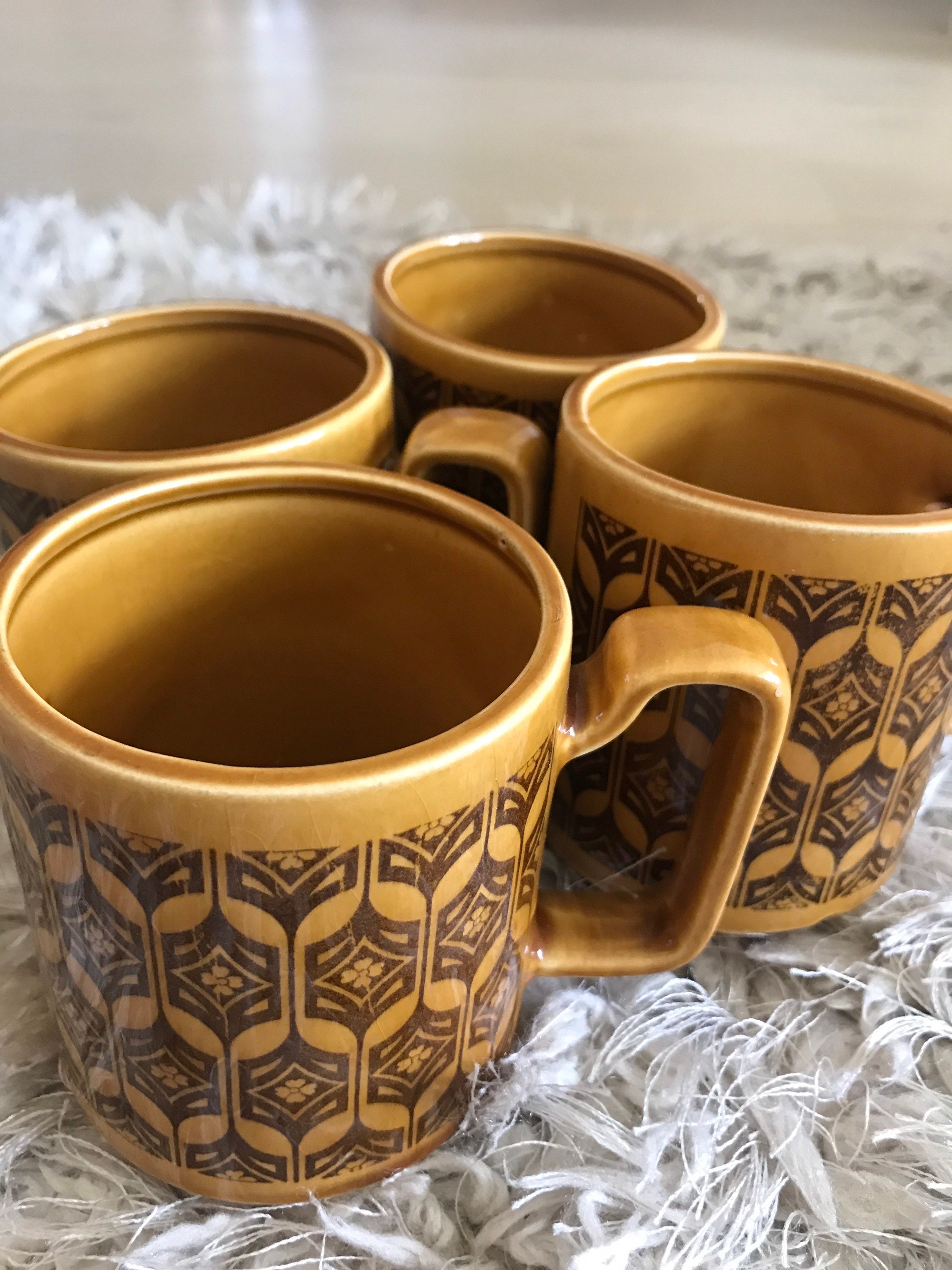 Mid Century Modern Vintage Retro Made in Japan Coffee Mugs Set - Etsy