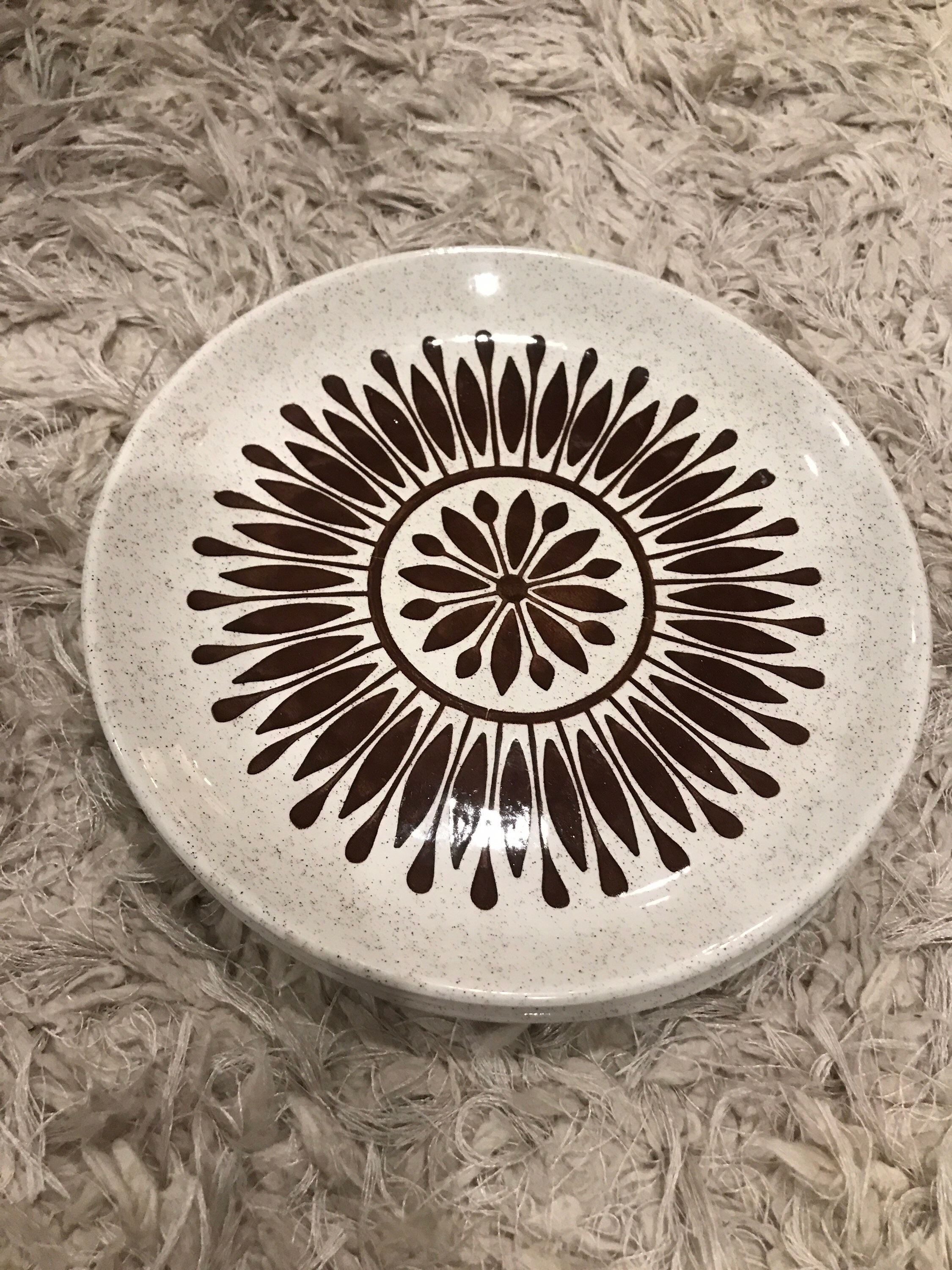 Biltons Brown Flower Pattern Dinner Plates - Etsy