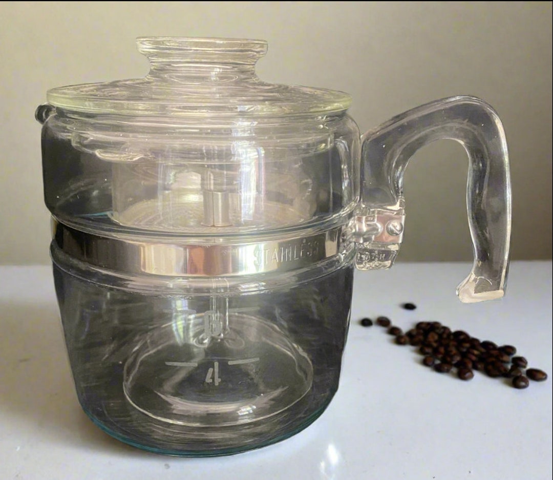 Vintage Pyrex Flameware 7756 6 Cup Glass Coffee Pot - Etsy