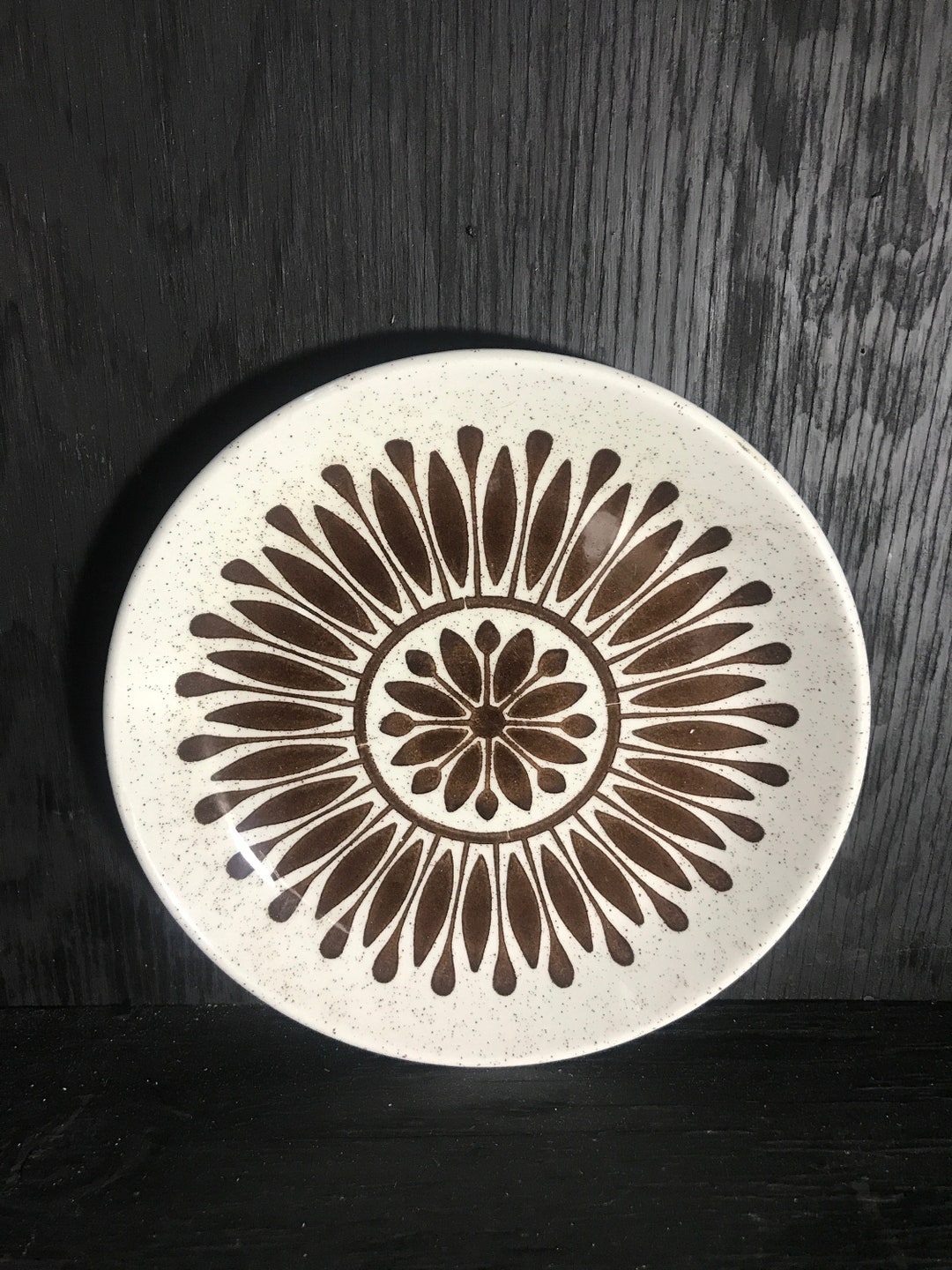 Biltons Brown Flower Pattern Dinner Plates - Etsy