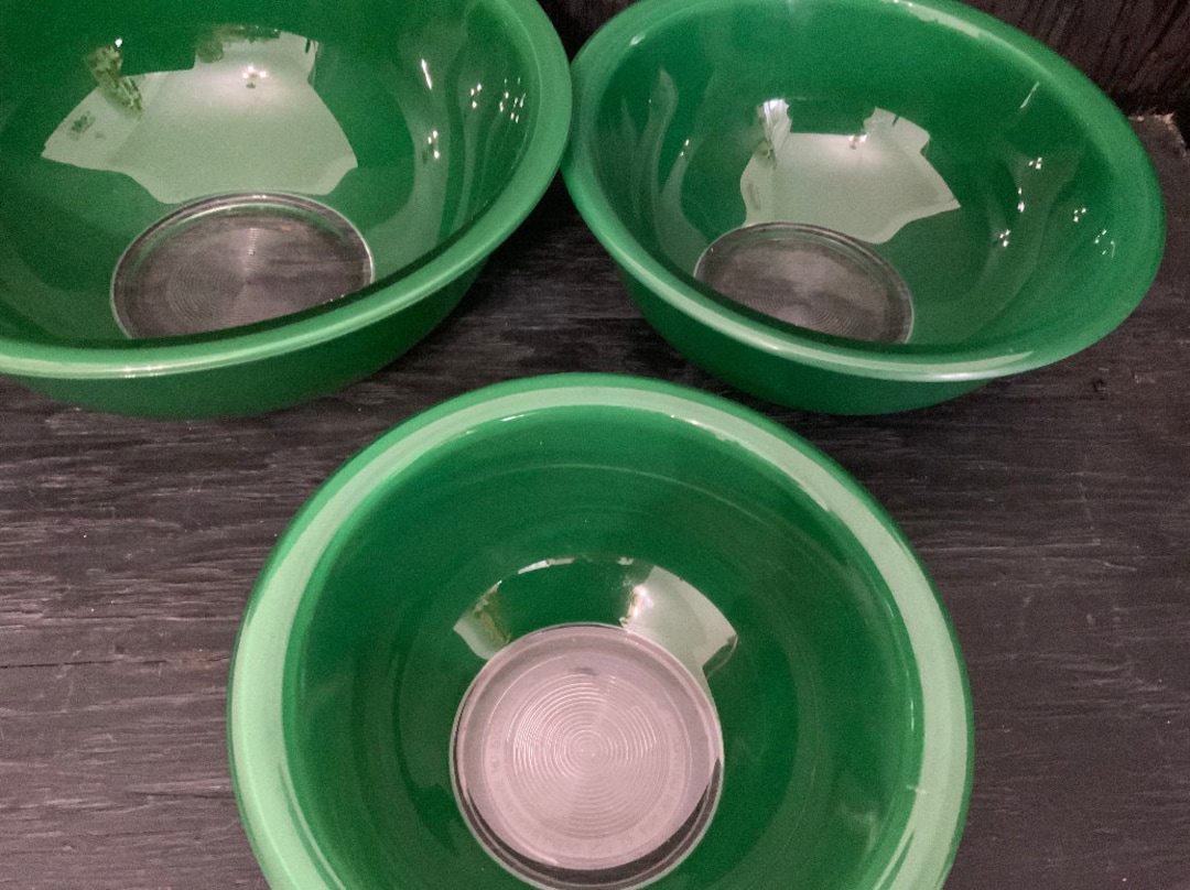 Pyrex Green Nesting Mixing Bowls - Etsy