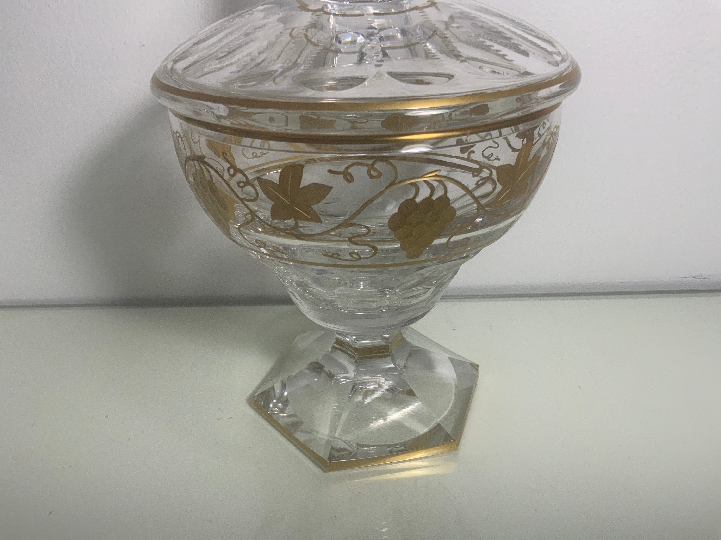Val St. Lambert Pampre Dor Stemware Glass Footed Bowl With - Etsy