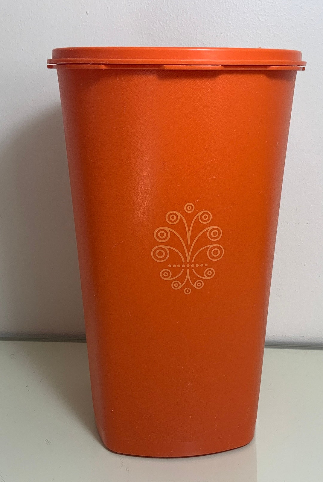 Tupperware Large Orange Container Canister 1222-5 - Etsy