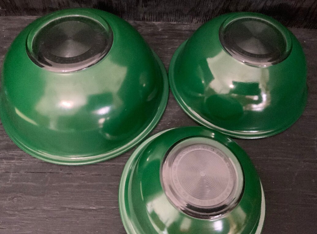 Pyrex Green Nesting Mixing Bowls - Etsy
