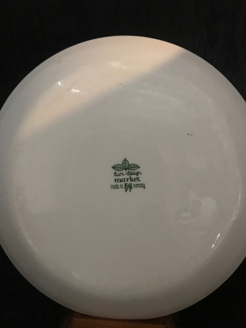 Vintage Figgjo Norway Flint Turi Design Market Pattern Side Plates - Etsy