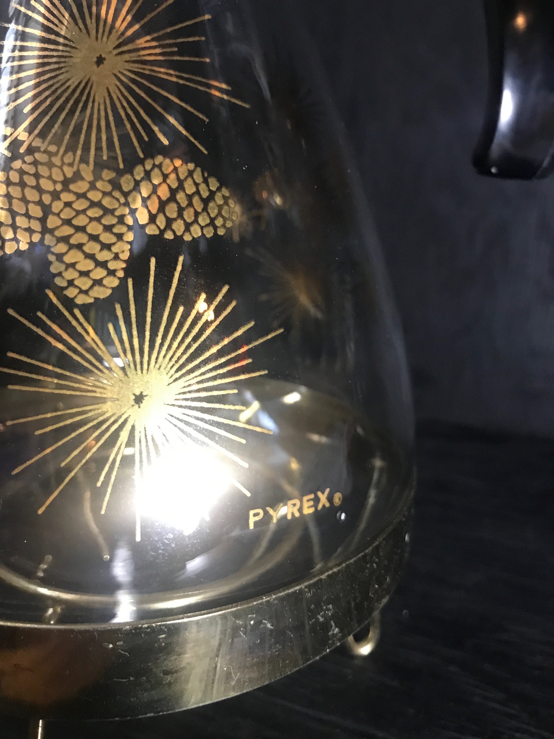 Vintage Pyrex Glass Coffee Carafe With Warming Stand - Etsy