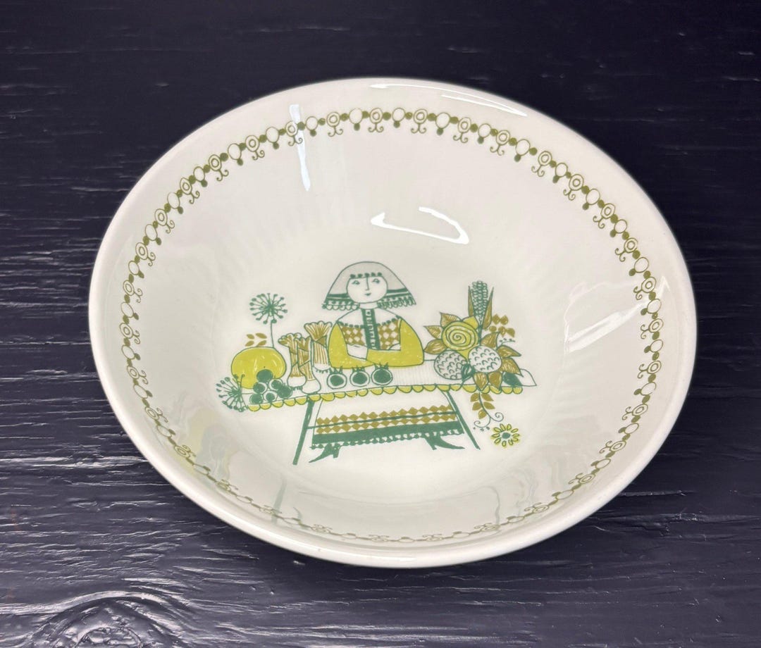 Figgjo Turi Market Pattern Coupe Soup Bowls - Etsy