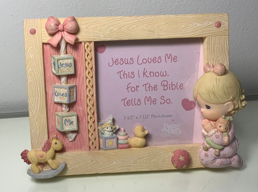 Precious Moments Jesus Loves Me 4x6 Picture Frame 701157 - Etsy