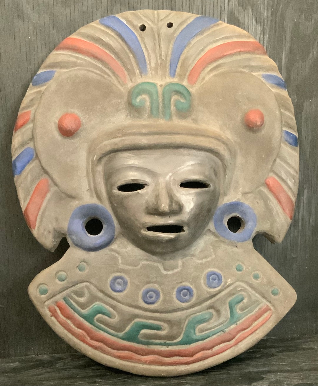 Mayan Aztec Mask Wall Hanger Art - Etsy